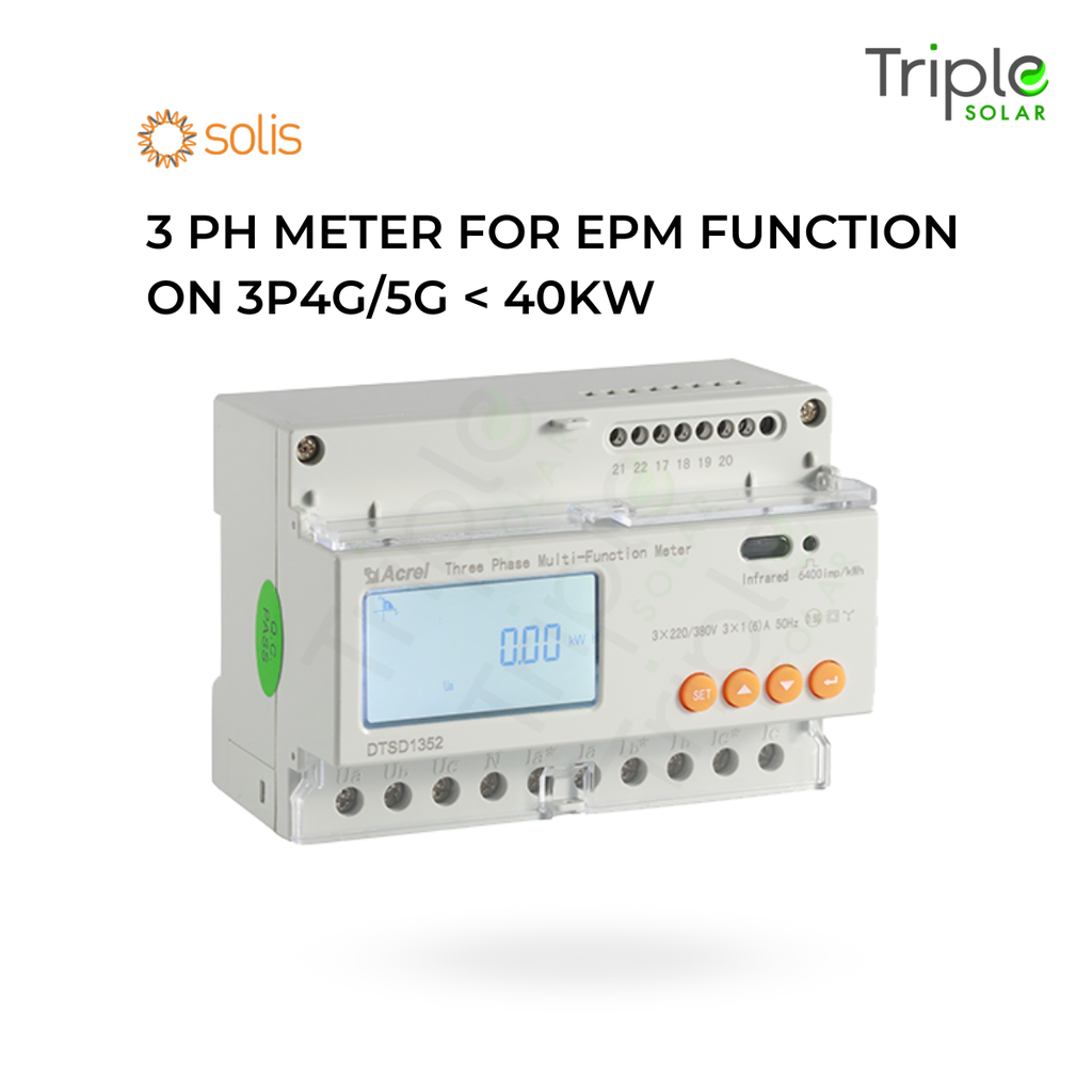 Solis 3 Phase Meter for EPM Function (Solis-METER-3PH-CT3) (For